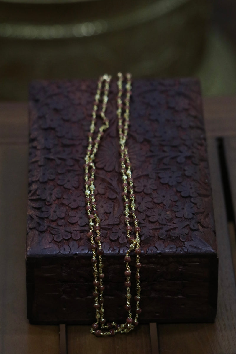 Kanaka pushyaragam Bead Necklace SHABURIS – Nihira