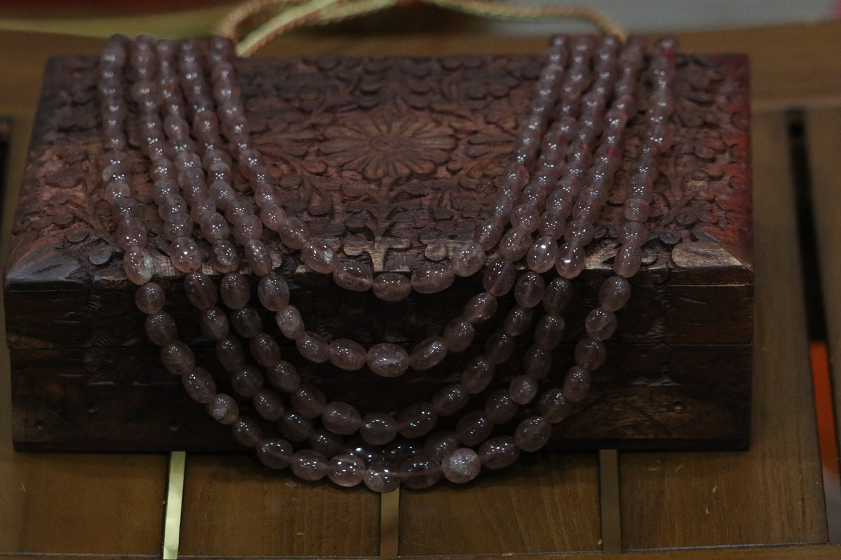 Kanaka pushyaragam Bead Necklace SHABURIS – Nihira