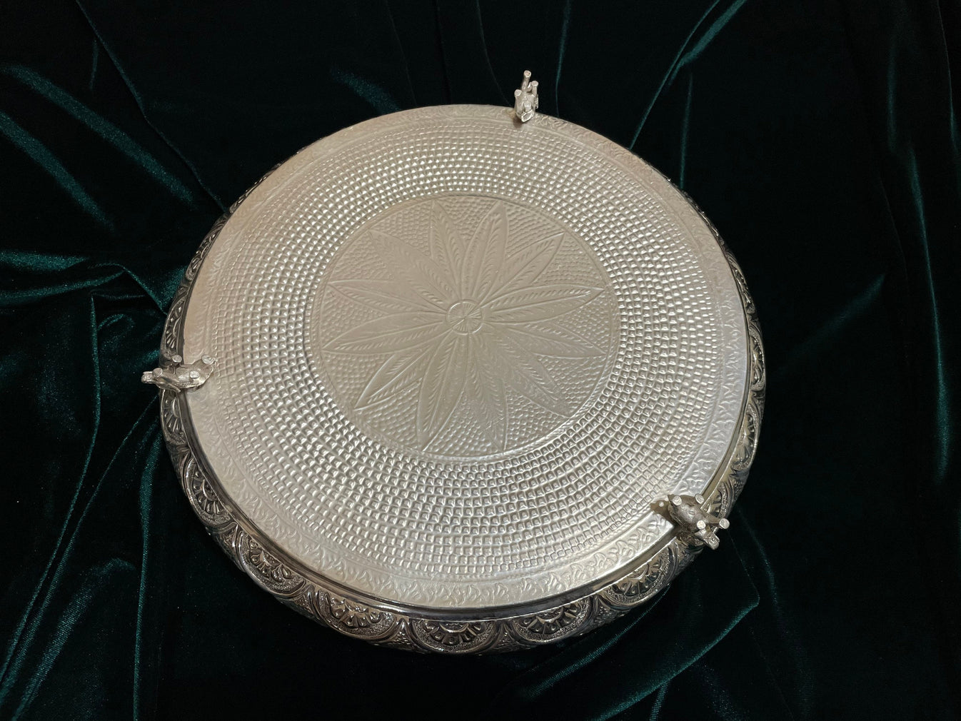 Pure Silver pooja thali,pure silver plate,Pure silver articles indian ...