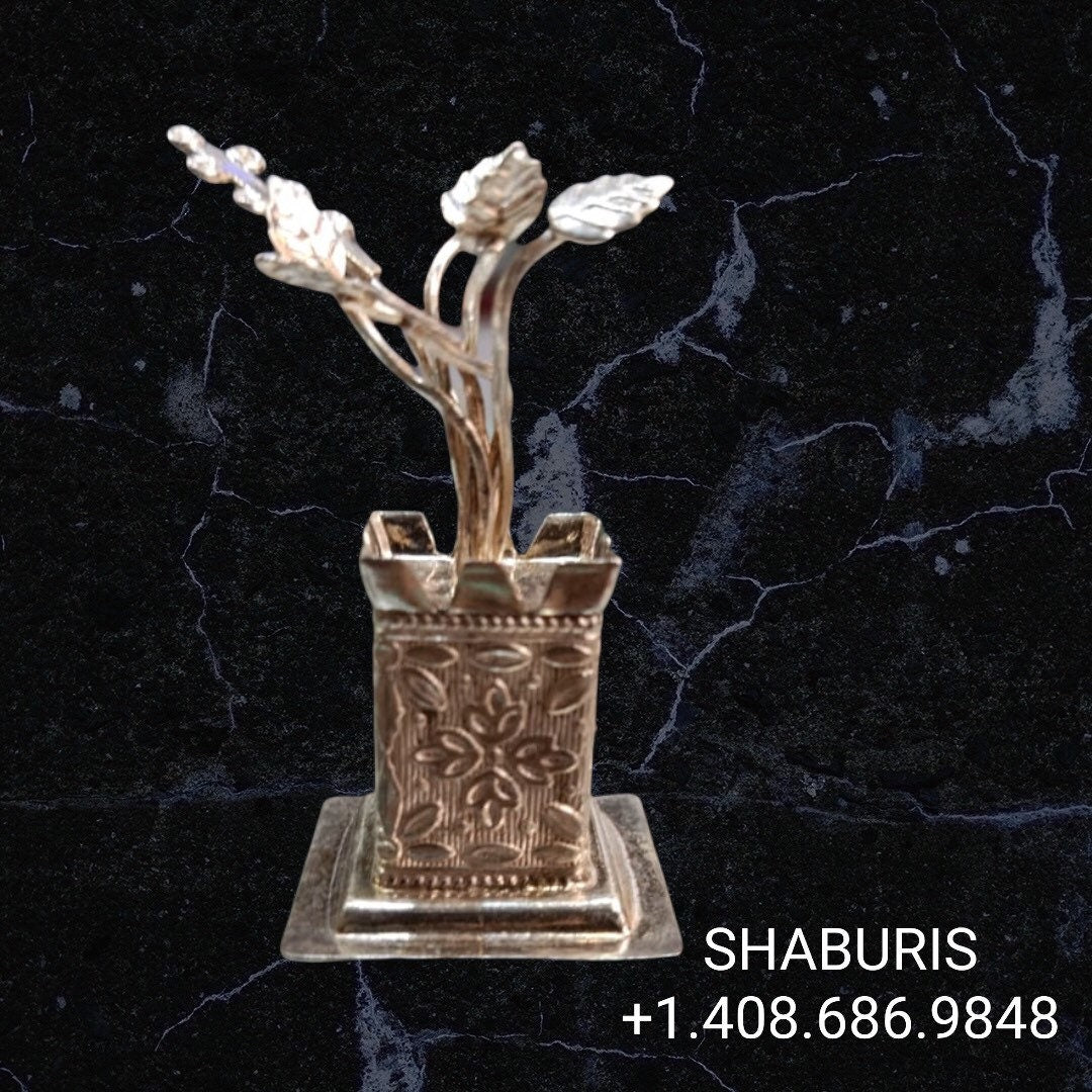 Pure silver tulasi Indian Pooja Articles,Pure silver articles indian,i ...