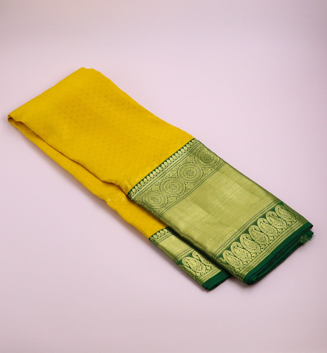 Mango Yellow & green pattu saree zari Saree handloom saree stitched bl ...